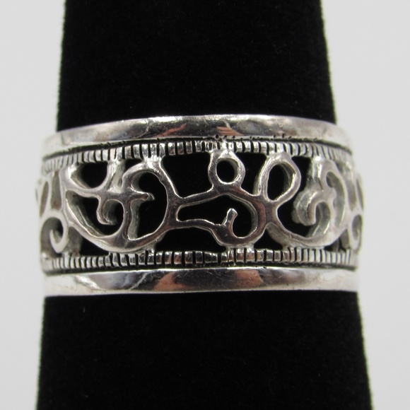 Jewelry | Vintage Size 625 Sterling Ornate Stylish Ring | Poshmark